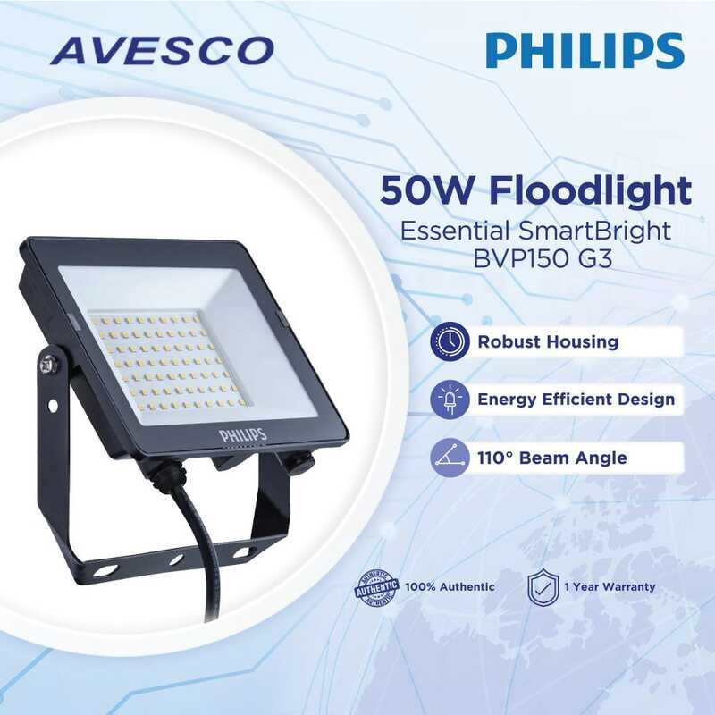 Philips Smartbright LED Flood Light | Bvp150 G3 Aluminum Housing 10000 ...