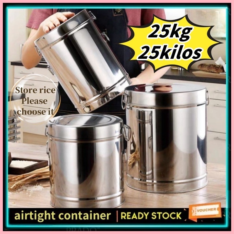 rice keeper storage 25kg stainless rice dispenser 25kls/25kilos ...