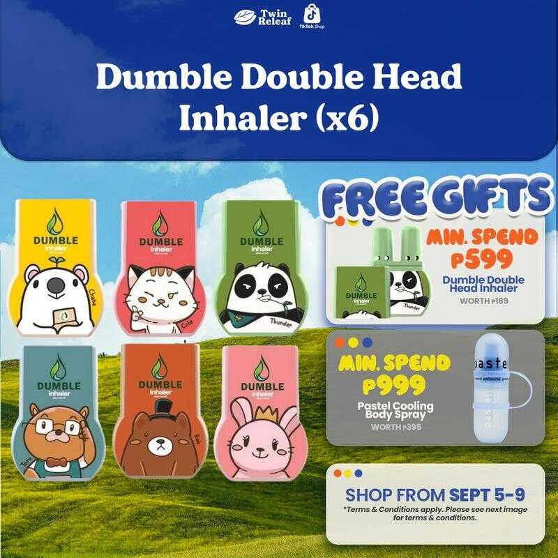 DUMBLE Double Head Inhaler (X6) [Soothing Vapors, Relieves Nasal ...