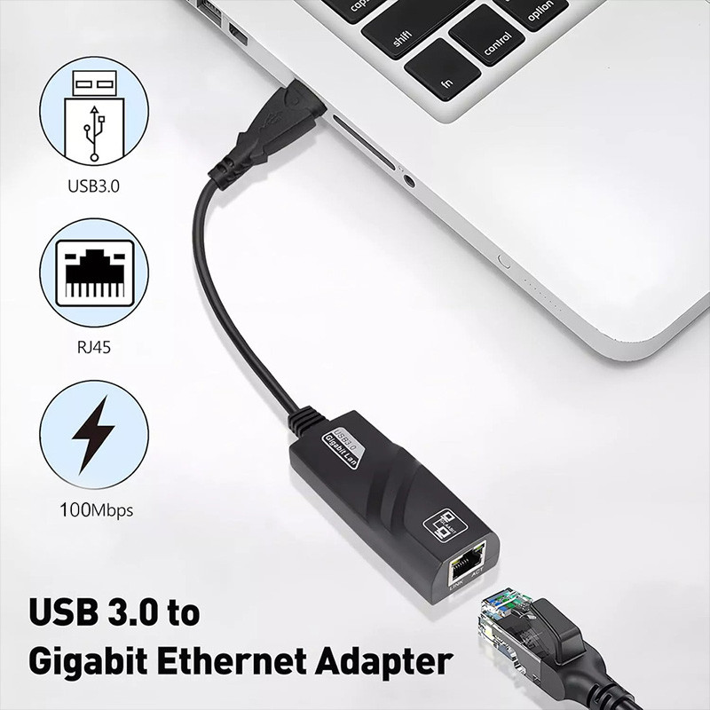 USB 3.0 to LAN USB to LAN 100 Mbps RJ45 Adaptor for PC, Mac, Piso WiFi ...