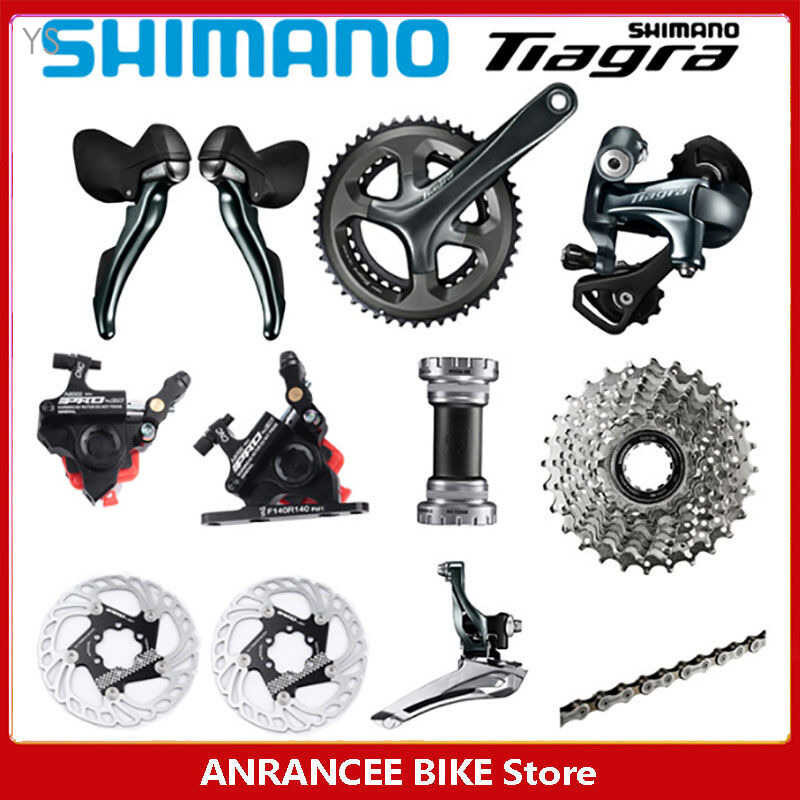 Tiagra Groupset Shimano 4700 Hydraulic Disc Brake Road Bicycle 2X10 ...