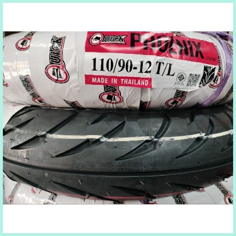QUICK TIRES TUBELESS 100/90/12. 110/90/12(free1 sealant AND 1 pito ...