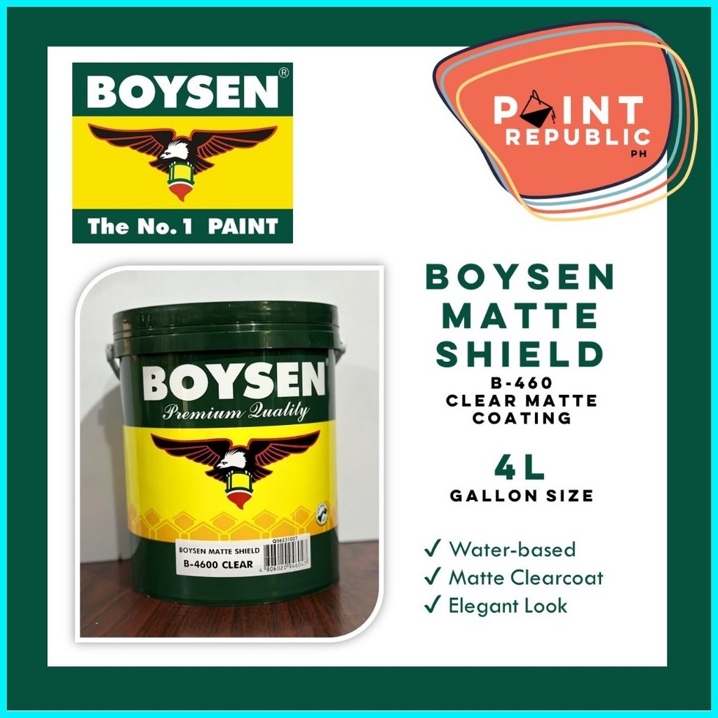 BOYSEN Matte Shield B-4600 Clear Matte Coating (4L) | Shopee Philippines