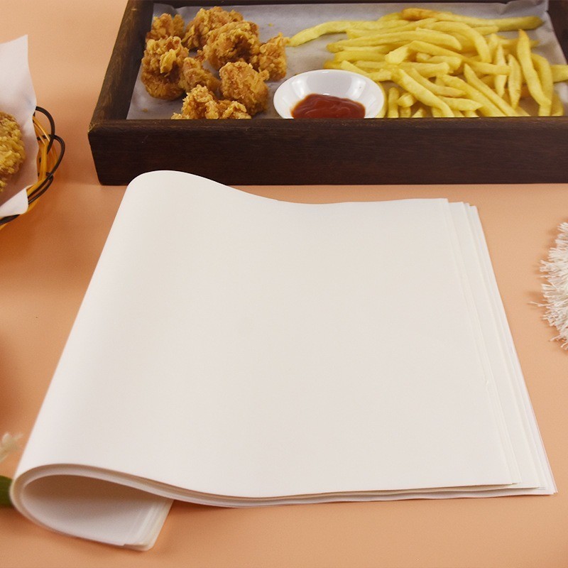 100PCS Grease Proof Wax Paper Food Liner Wings Fries Burger Wax Paper ...
