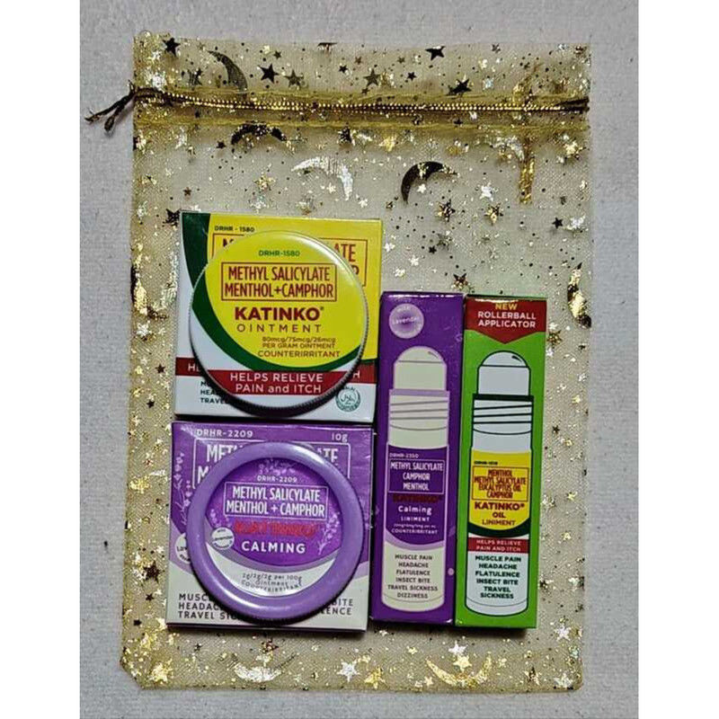 Katinko Organza Pouch Wellness Gift Set Original Scented Ointment Roll ...