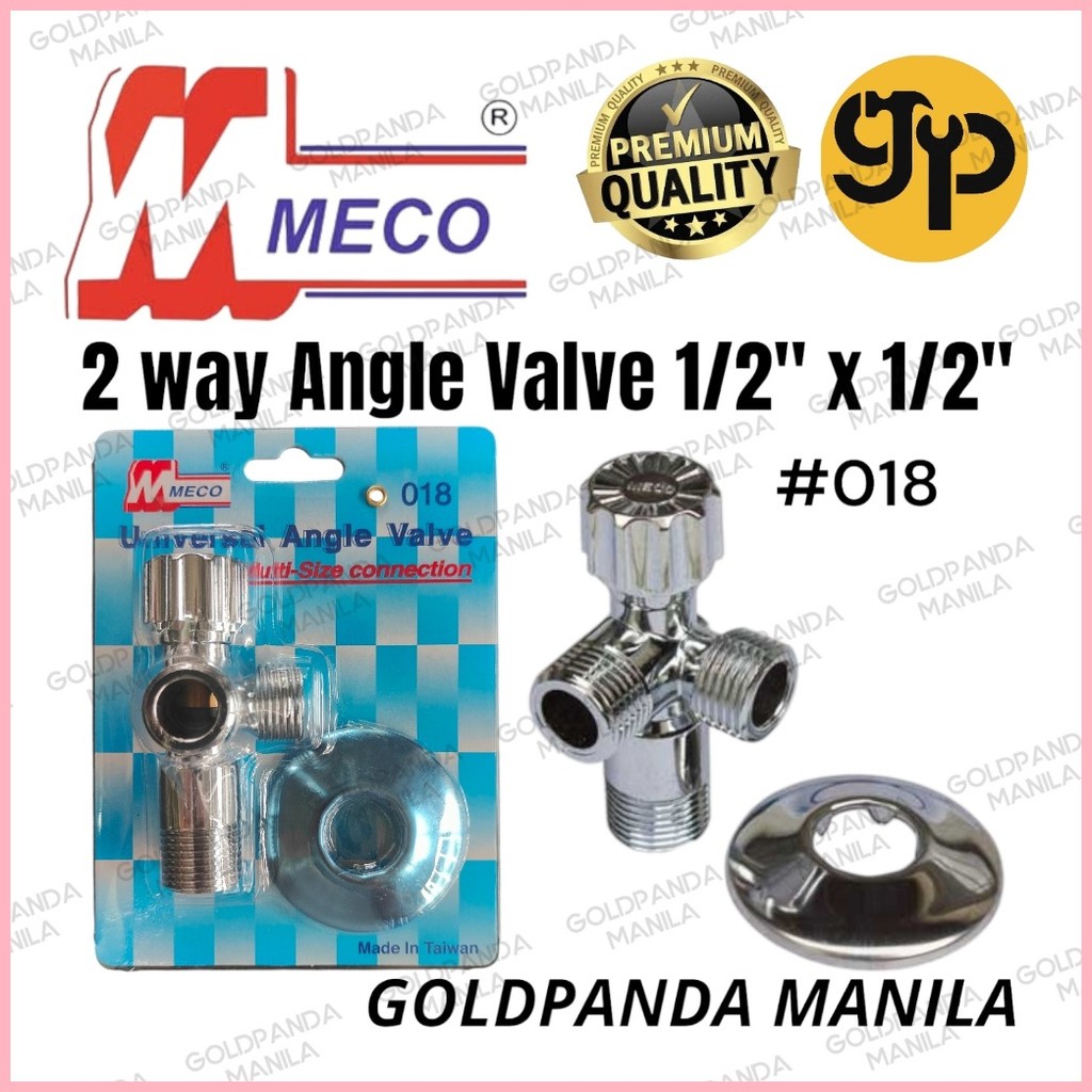 Meco 2 Way Angle Valve, #18, Lavatory, Water Closet Valve, Toilet Hose ...