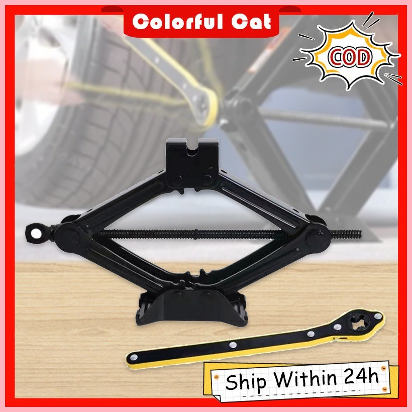2 Ton Portable Automotive Jack Kit Hand Cranked Car Scissor Jack ...