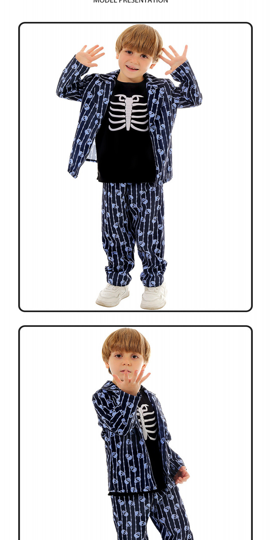 Skeleton Horror Death Children Halloween New Style Costume Cosplay ...