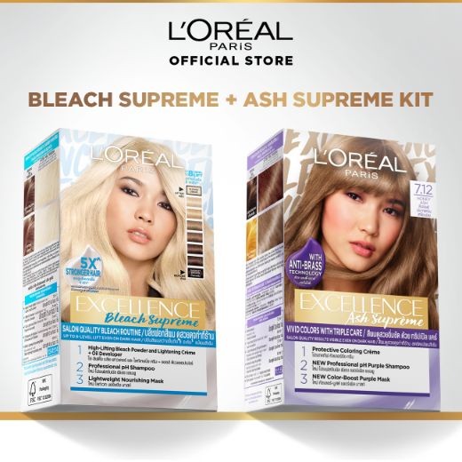 LOreal Paris Bleach Supreme and Ash Supreme 7.12 Honey Ash Ultimate ...