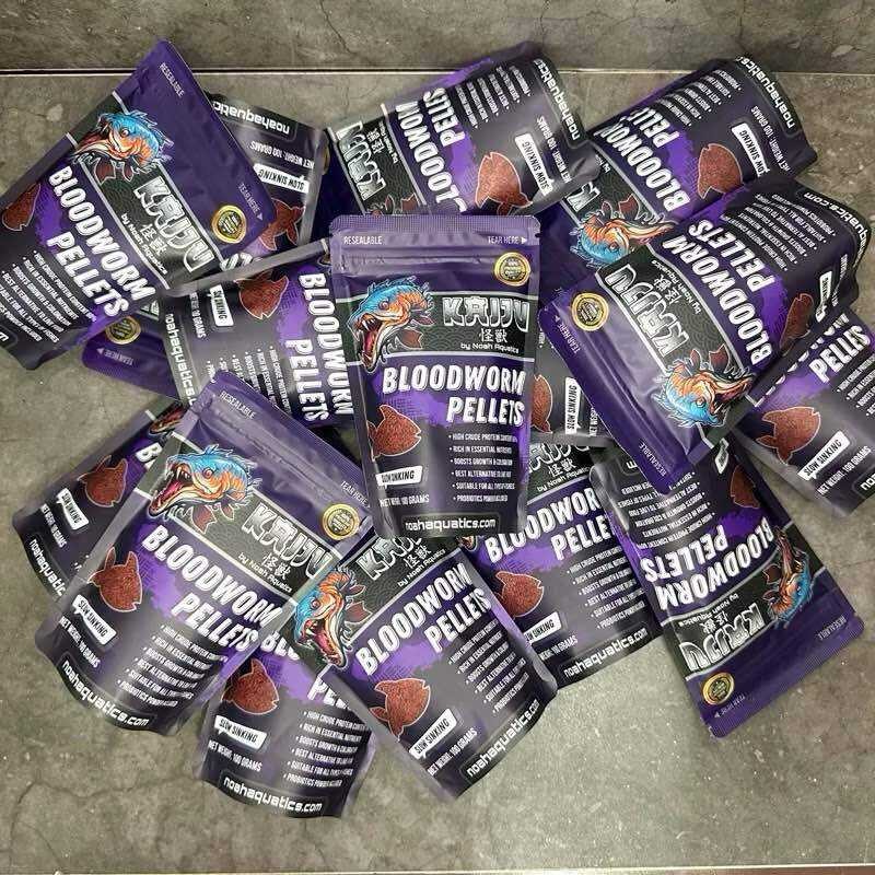 KAIJU Bloodworm Pellets With Probiotics By Noah Aquatics 100G Blood ...