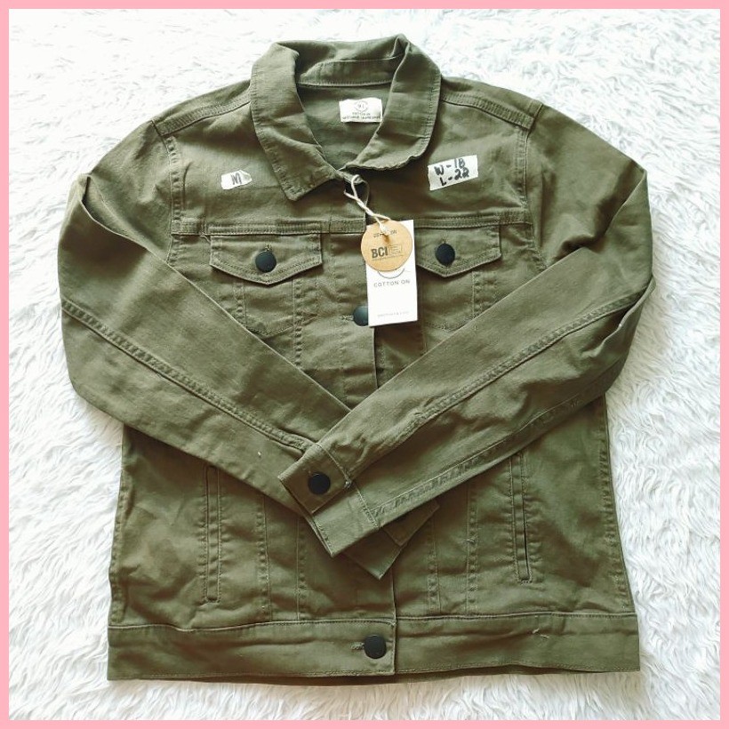 Cotton On plus size stretchable/non stretch jacket (M-3XL) | Shopee ...
