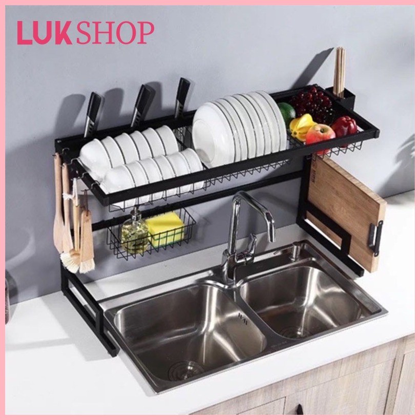 LUK Stainless Kitchen Rack Dish Washing Drying Shelf Kitchen Organizer ...