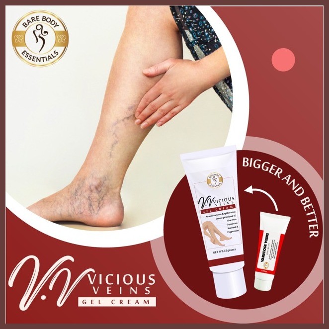 BARE BODY ESSENTIALS Varicose Veins Gel Cream | Shopee Philippines