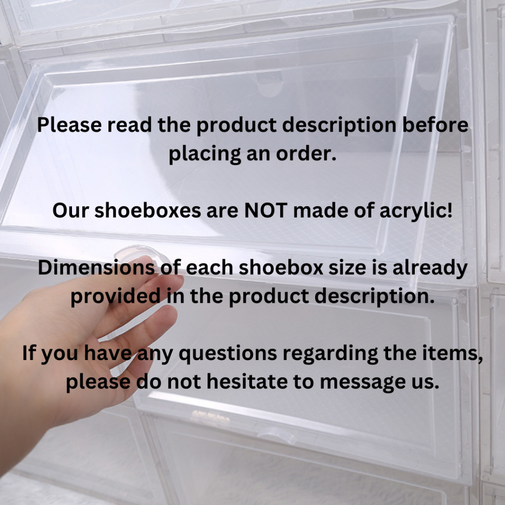 COD ShoeBox Extra Large Shoe Rack Size US 13 AJ Shoes Flip open Shoebox ...