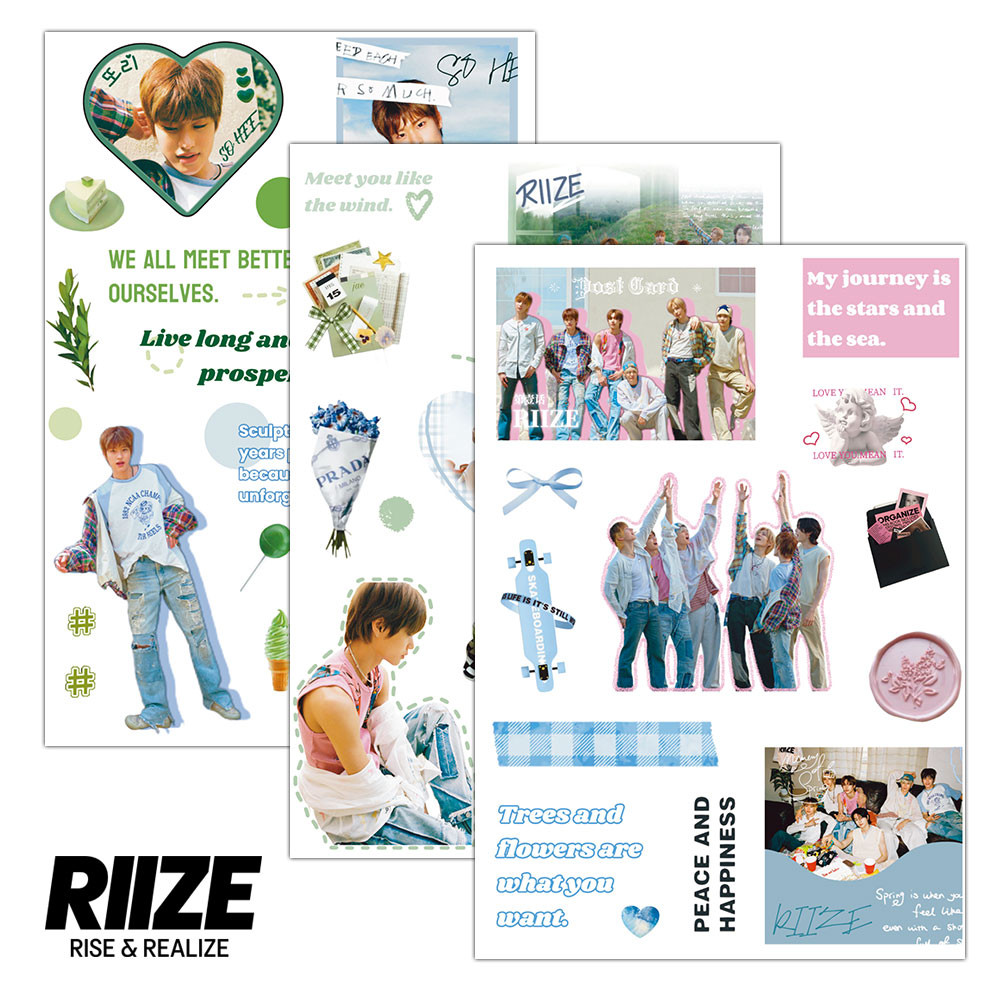 RIIZE K-Pop Boy Group Stickers (8 Pieces) - DIY Decor Decals for ...