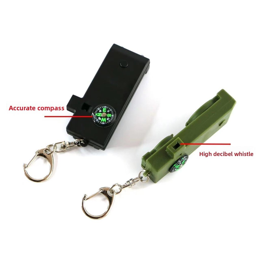Outdoor Mountaineering Emergency Whistle Multi-Function 5-in-1 Survival ...
