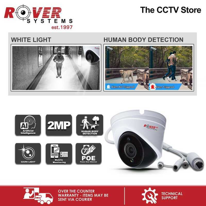 Rover Systems 2Mp Poe IP DUAL LIGHT Dome Indoor DARK Security CCTV ...
