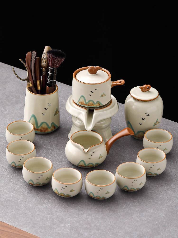 ☑♥ Tang Feng Ru Kiln Automatic Tea Set Lazy Tea Brewing Artifact 2025 ...
