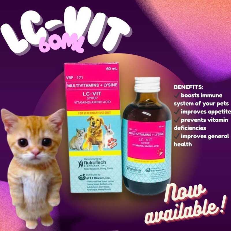 1Pc Lc-Vit 60Ml PETS MULTIVITAMINS + LYSINE & AMINO ACIDS PARA SA ASO ...