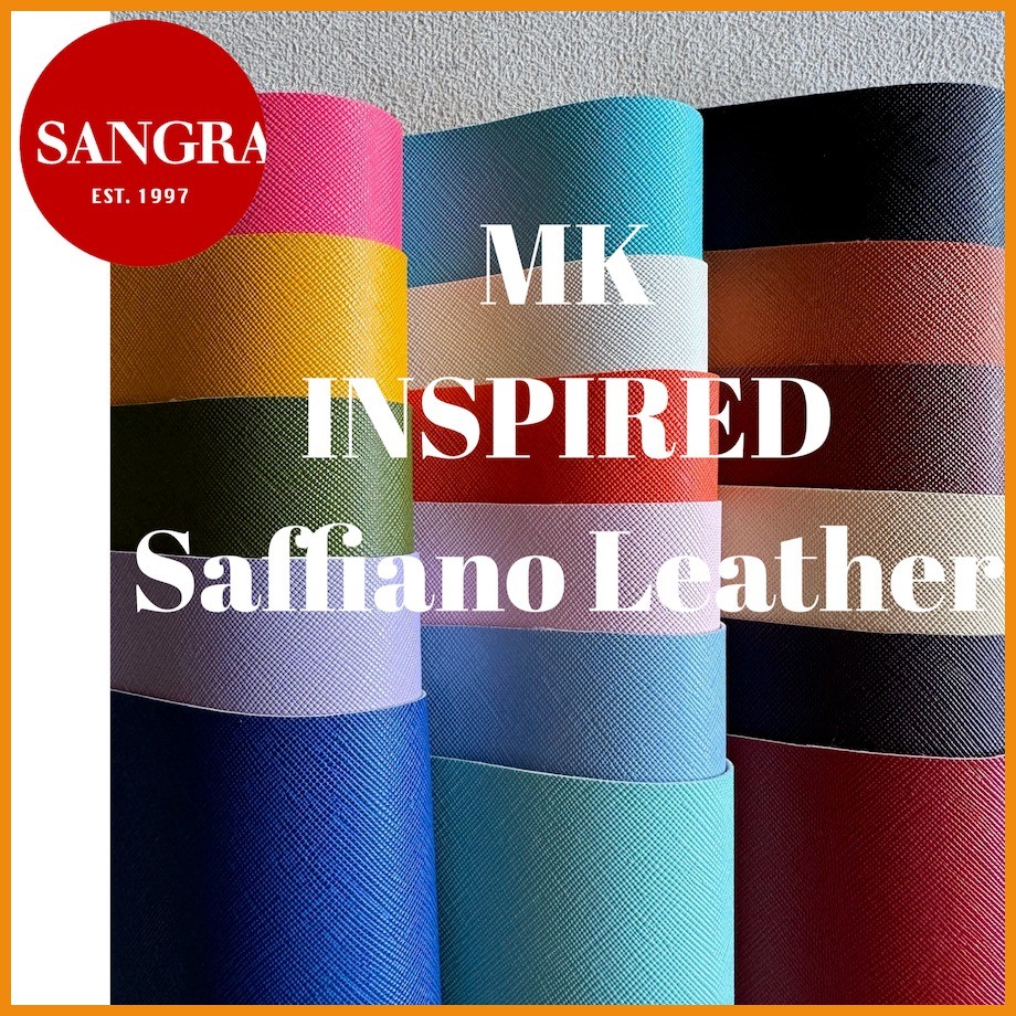 1 METER SANGRA MK Inspired SAFFIANO Leather.Textured and Soft Leather ...