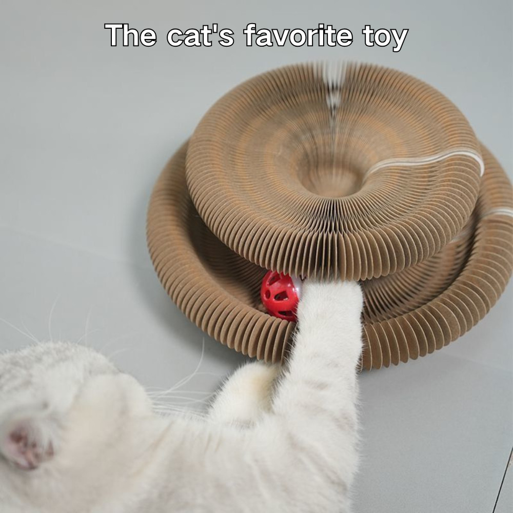 Magic Organ Foldable Cat Cardboard Scratcher Scratch Pad Paper Board ...