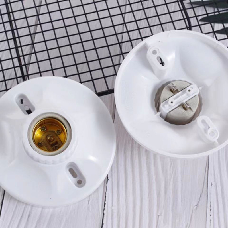 E27 LED Light Bulb Holder Square Fitting Socket Ceiling Receptacle ...
