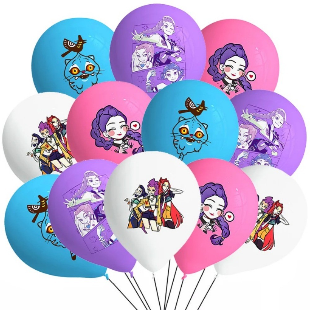 Kpop Demon Hunters Foil Latex Balloon Set Girls Kids Birthday ...