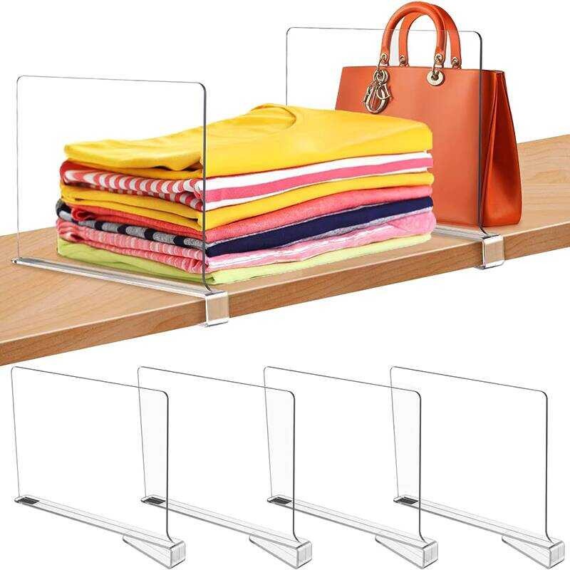 Acrylic Plastic Partition Cabinet Inner Divider for Clothes and Bags ...