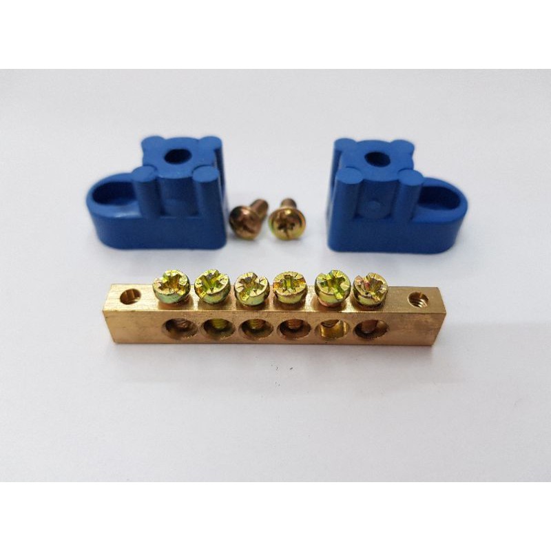 Grounding Bus Bar Terminal with Neutral 6-12 Screws Busbar | Shopee ...