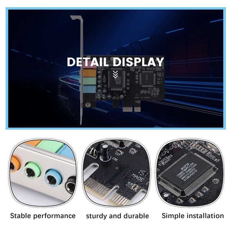 PCIe 5.1, PCI Express Surround 3D Stereo Audio with High Performance PC ...