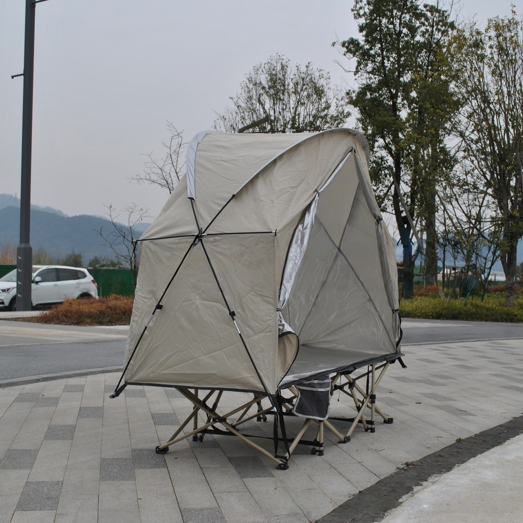 Single Person Backpacking Tent with Elevated Camping Cot 2 in 1 Design ...