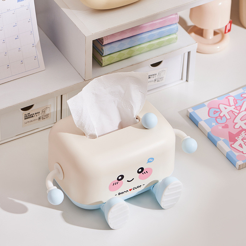 Cute Tissue Box 3D Small Footed Cartoon Expression Paper Box ...