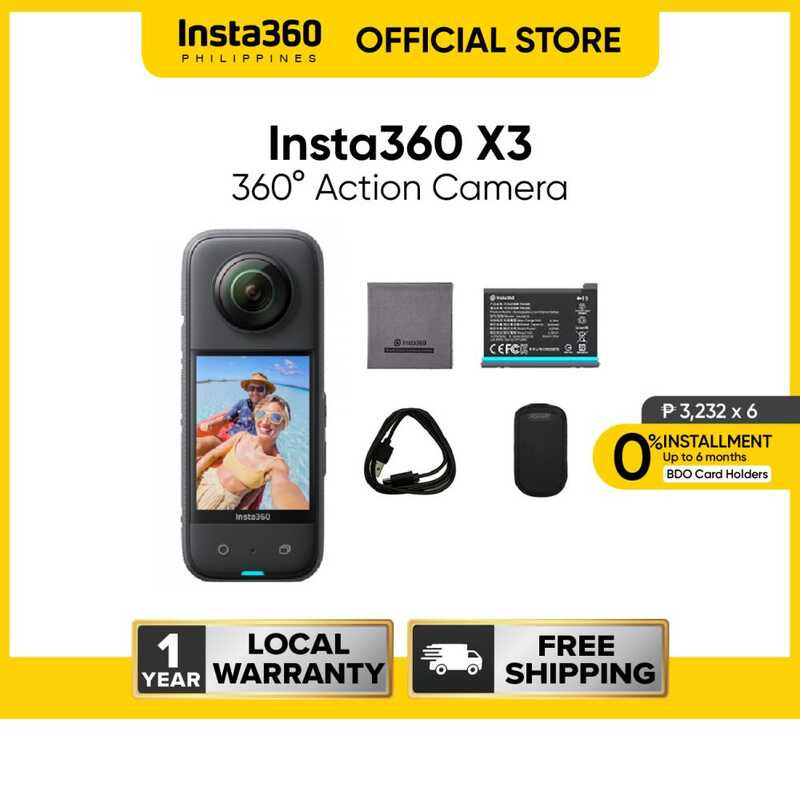 Insta360 X3 Waterproof 360° Action Camera With 5.7K Active HDR Video ...