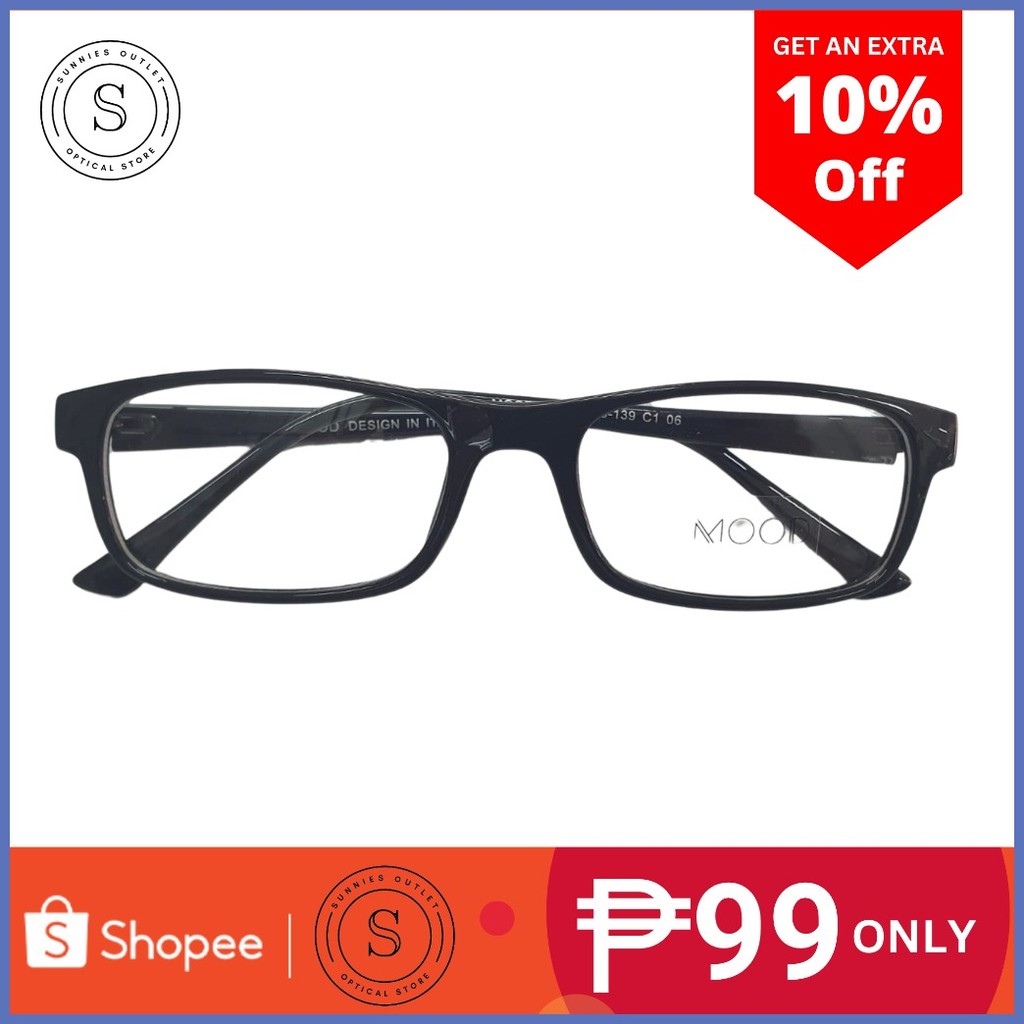 SunniesOutlet Basic Rectangle Plastic Eyeglasses Specs Frames Unisex ...