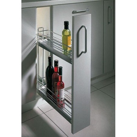 2 Layer Stainless Spice Rack / Stainless Steel Condiments Pull Out ...