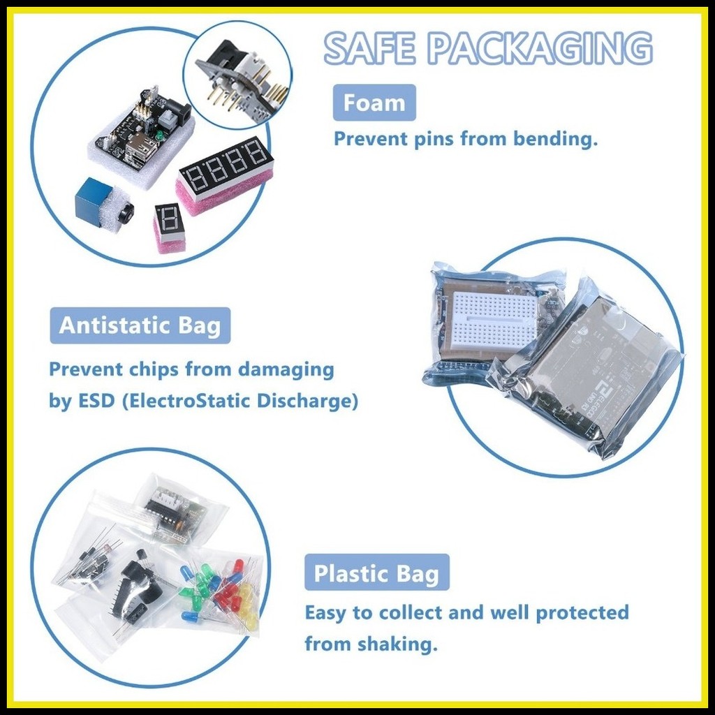 KLYSTR Basic Starter Kit For Arduino Uno R3 With Tutorial Code Breadboard Jumper Wire Led Diodes ...