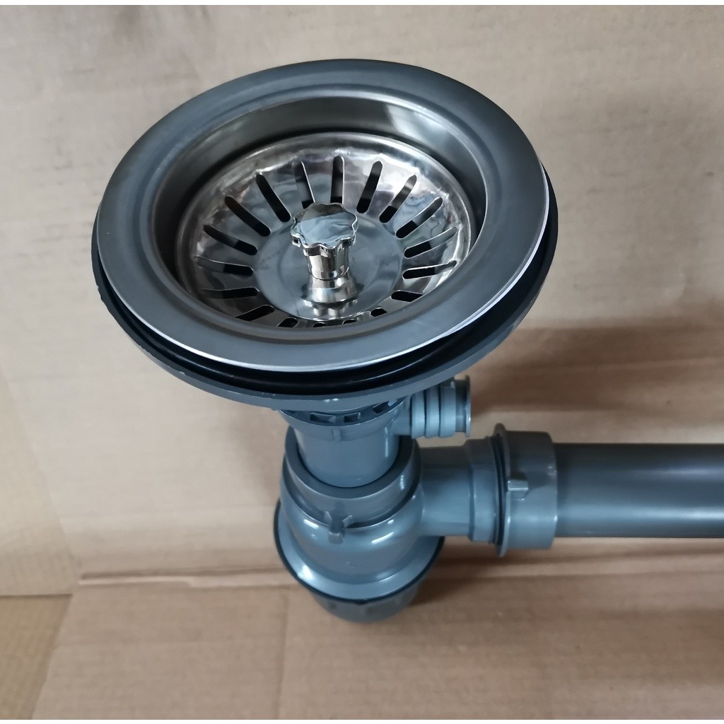 Kitchen Sink DOUBLE / SINGLE BOTTLE P-TRAP with Drain No Overflow ...