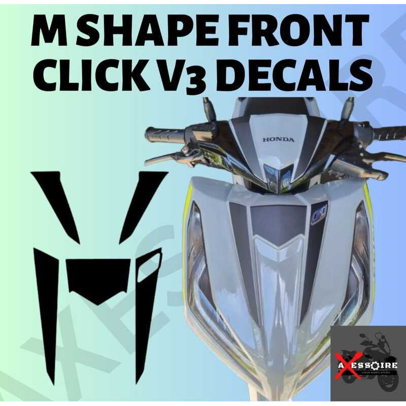 Honda Click Version 3 M Shape Front Decals Sticker 87E | Shopee Philippines