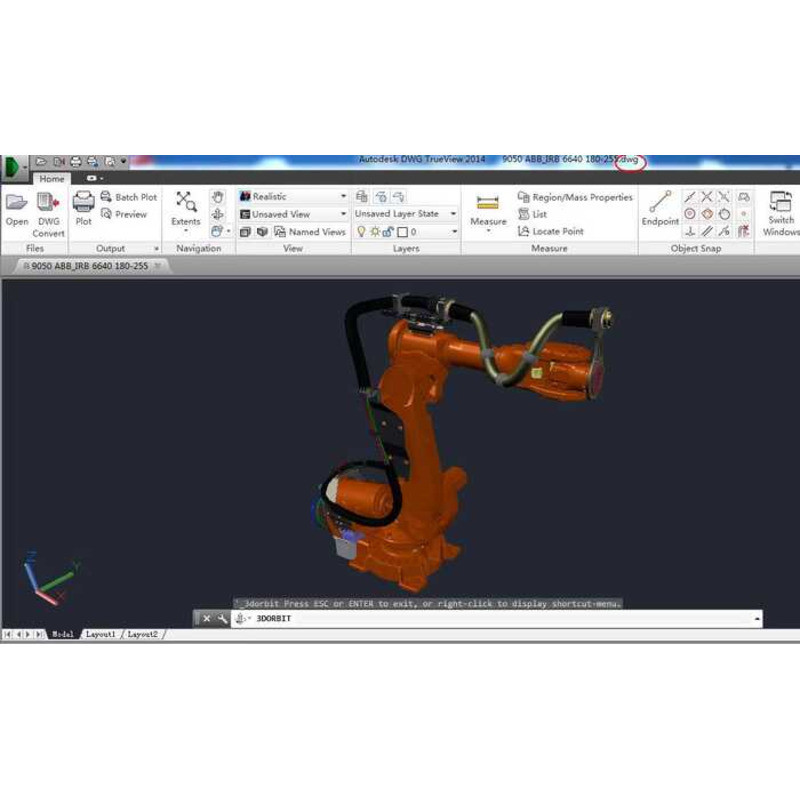 ABB IRB 6640 Six-Axis Industrial Robot 3D Model Drawings AutoCAD Design ...