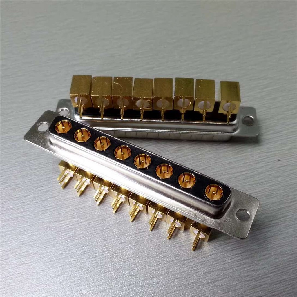 CODCOD 8W8 Bent Pin Solder Plate RF Female Socket Mixed High Current ...