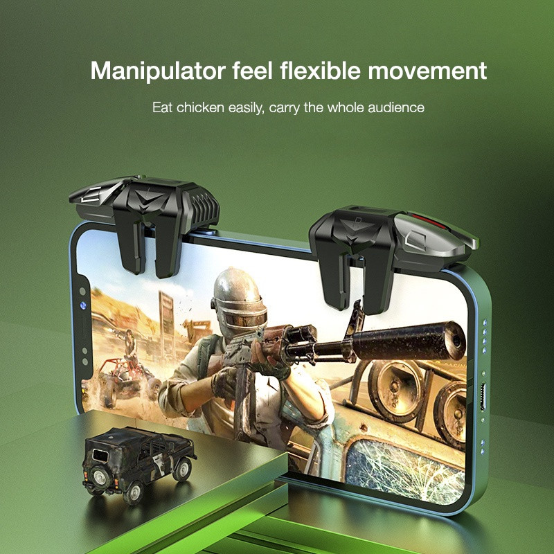 G21 Mobile Game 6 Finger Trigger for PUBG Phone Gaming Controller Alloy ...