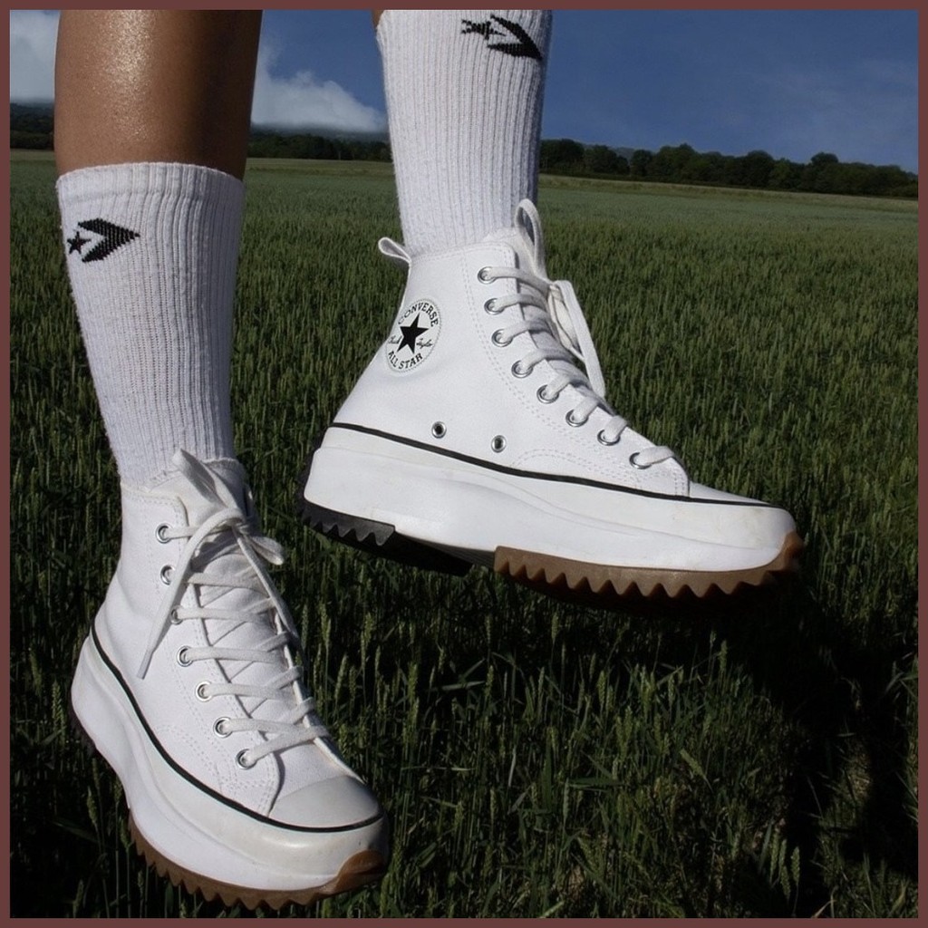 ♥ Khaki Converse Run Star Hike High Top Rubber Shoes | Shopee Philippines