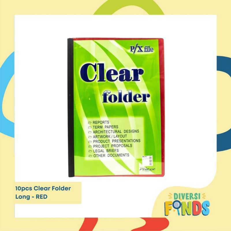 10 Pcs Clear Sliding Folder LONG Size- Transparent Front And Board ...