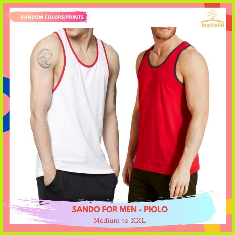 PLAIN SANDO FOR MEN, BASIC SANDO, VERY COMFORTABLE TO WEAR | Shopee ...