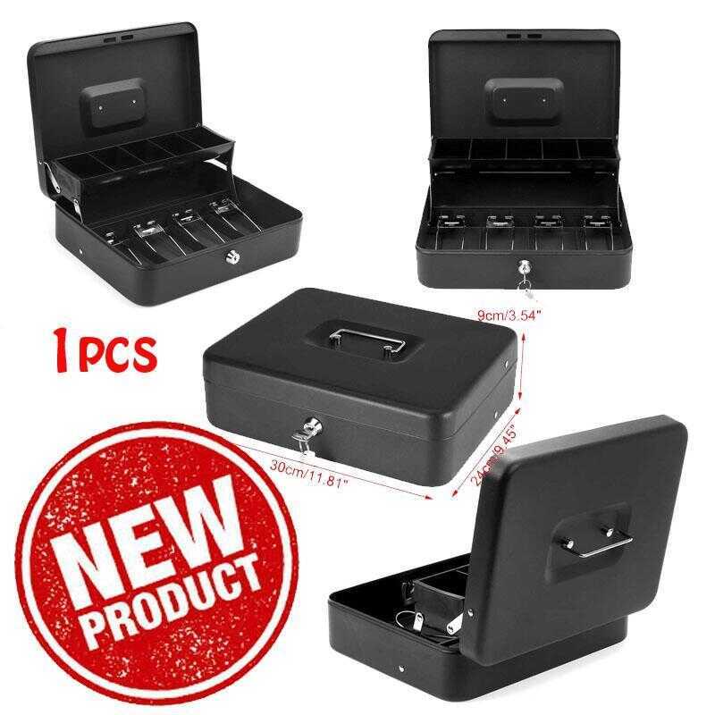 - Cashbox001 New Metal Cash Box Cashier Drawer Storage Safety Money ...