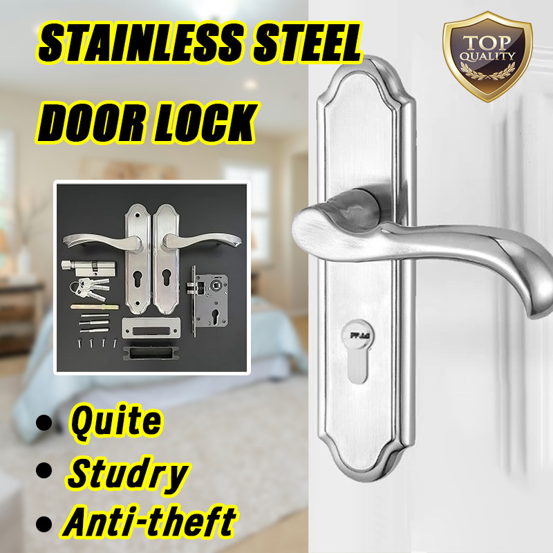 304 Stainless steel door lock Quiet and safe Anti-theft door locks ...
