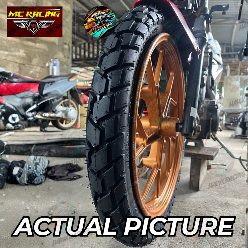 Motorcycle DUAL-MODE Tube Type Tire On/Off Road MudStrike 17inch Gulong ...