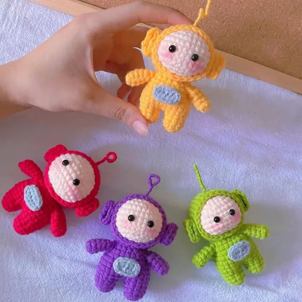 DIY Wool Crochet Small Doll Wool Material Kit Teletubbies Doll Crochet ...