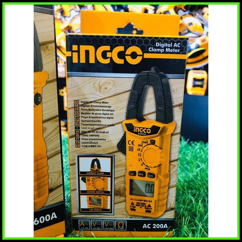 Ingco Digital AC Clamp Meter 2000 counts DCM2001* MERVILLE | Shopee ...