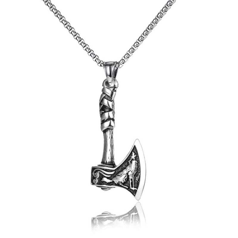 Vikig Pirate Jewelry Celtic Wolf Rave Double-Sided Axe Pedat Me's ...